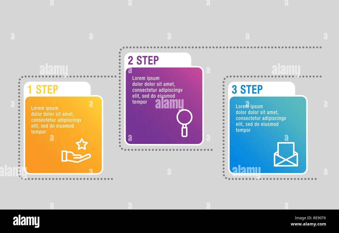 Modern 3D vector illustration. A rectangular infographic template with ...