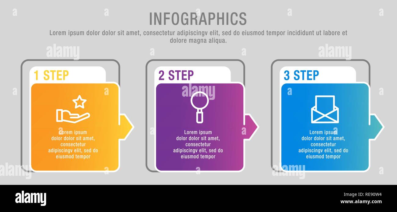 Modern 3D vector illustration. A rectangular infographic template with ...