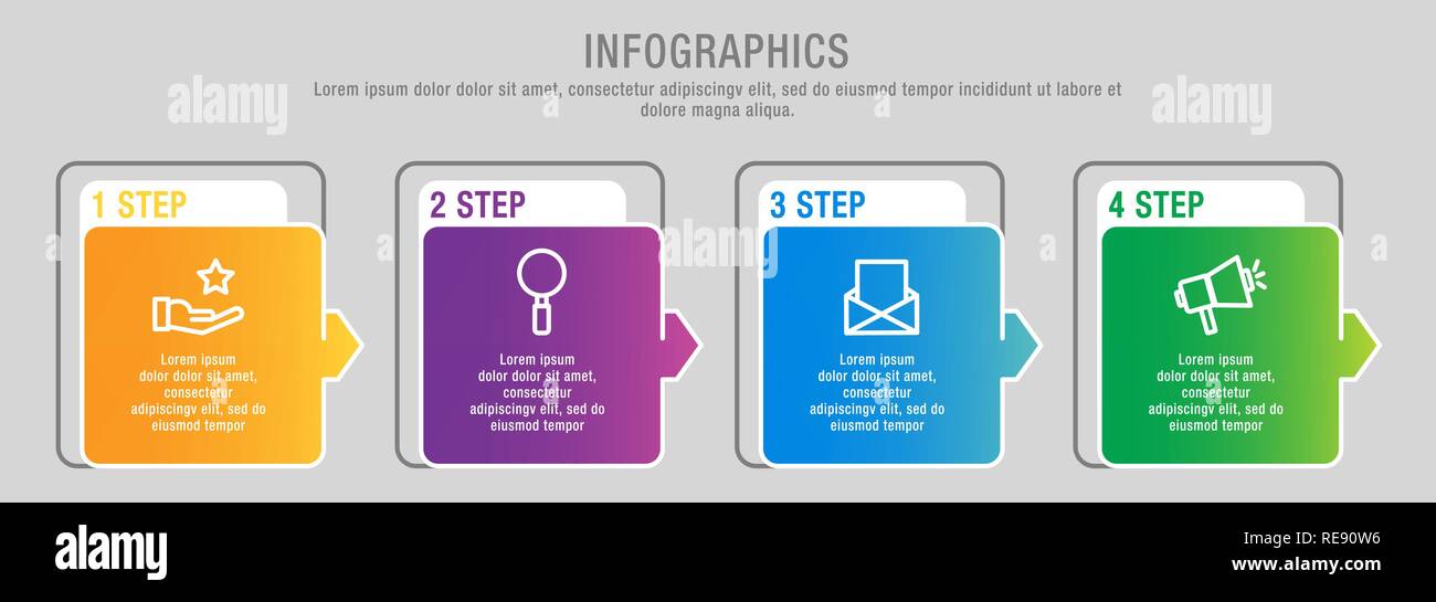 Modern 3D vector illustration. A rectangular infographic template with ...