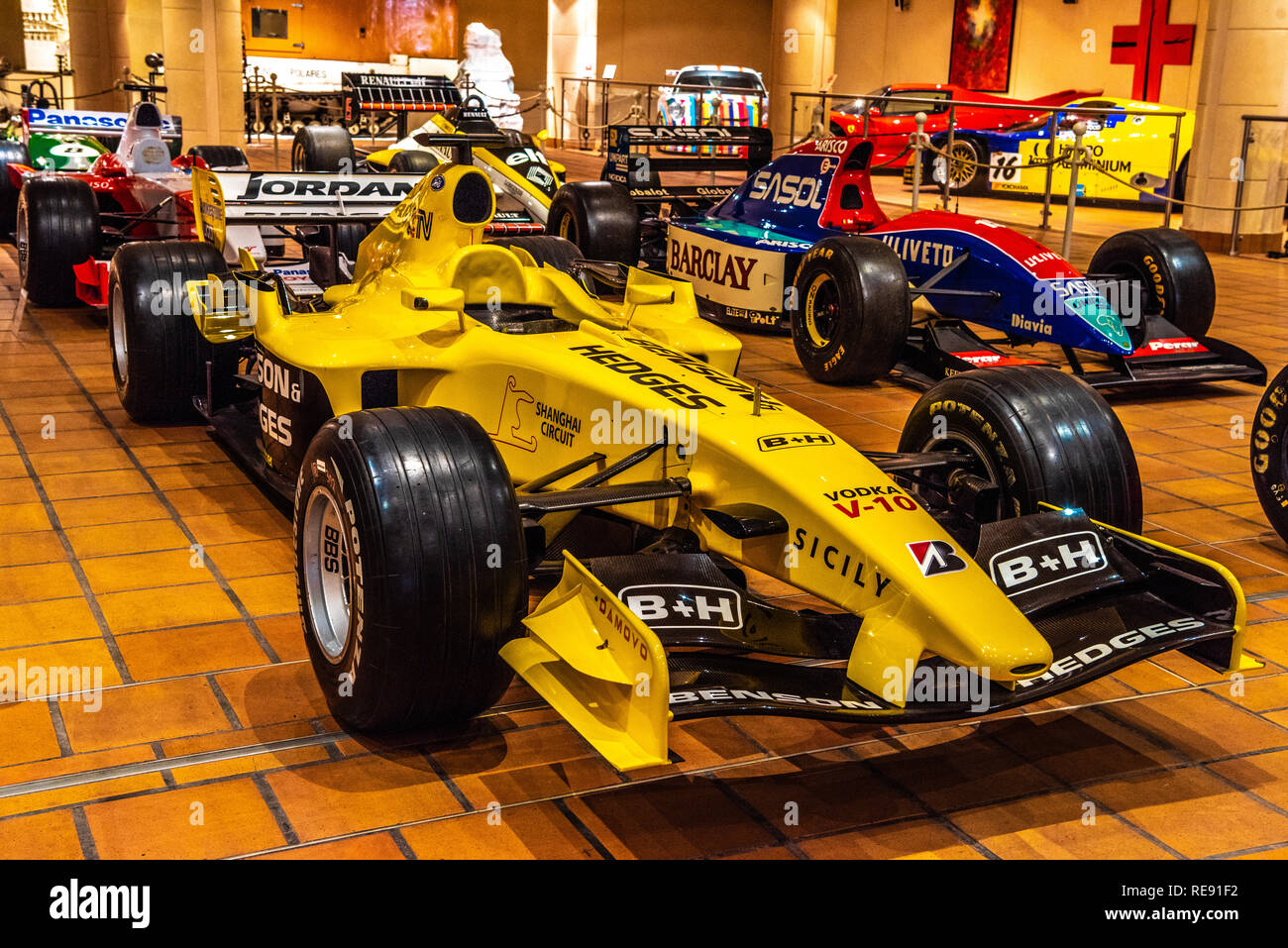FONTVIEILLE, MONACO - JUN 2017: yellow FORMULA ONE F1 in Monaco Top ...