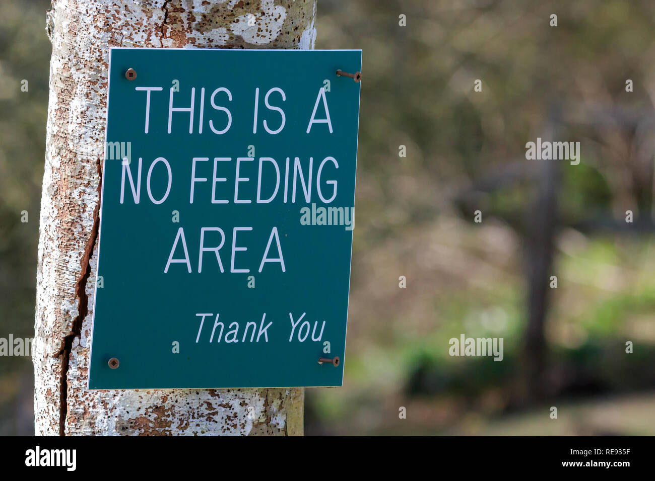 No feeding sign hi-res stock photography and images - Alamy