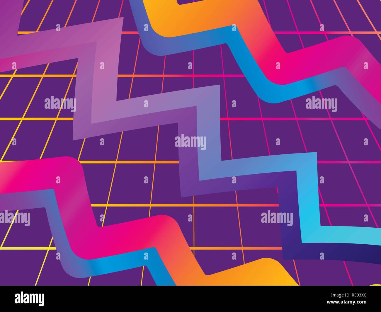 Retro futurism background. Modern trend gradient. Synthwave. Retrowave ...