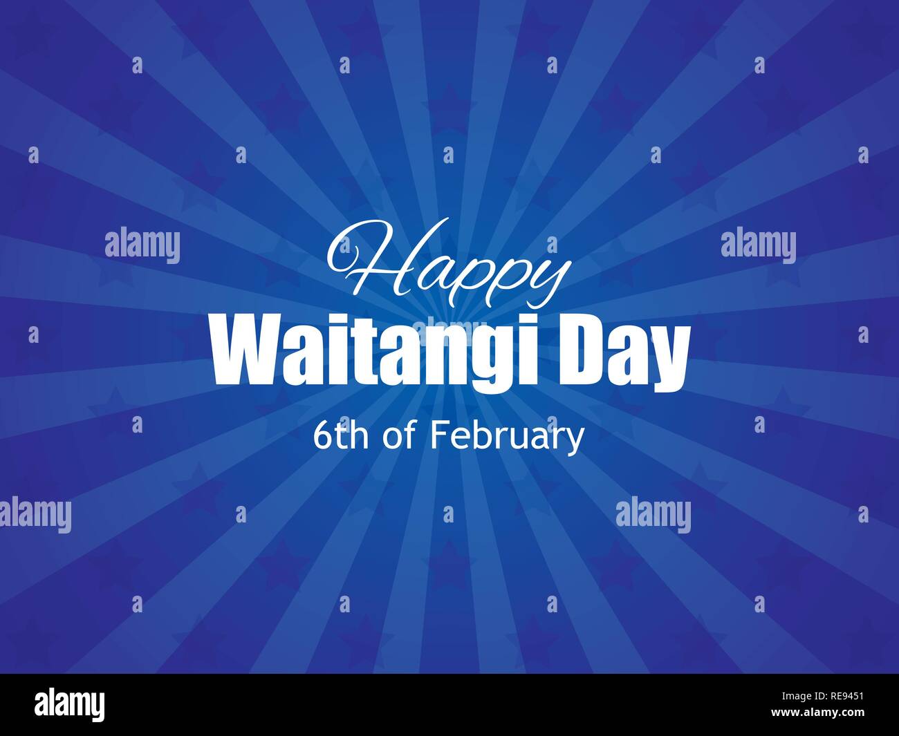 Waitangi Day, February 6. National Holiday New Zealand. Background with ...