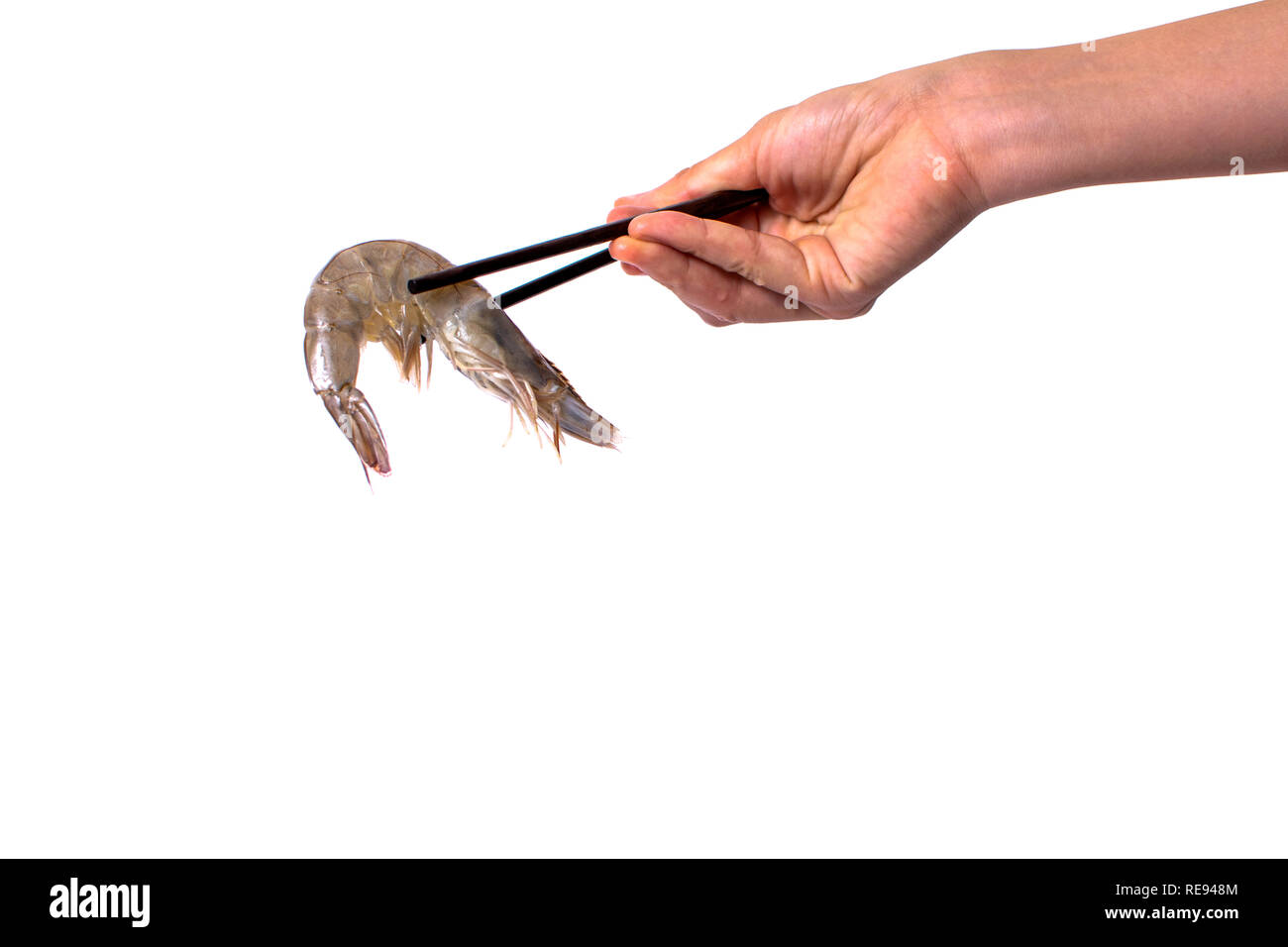 Female hand holding shrimp hi-res stock photography and images - Alamy