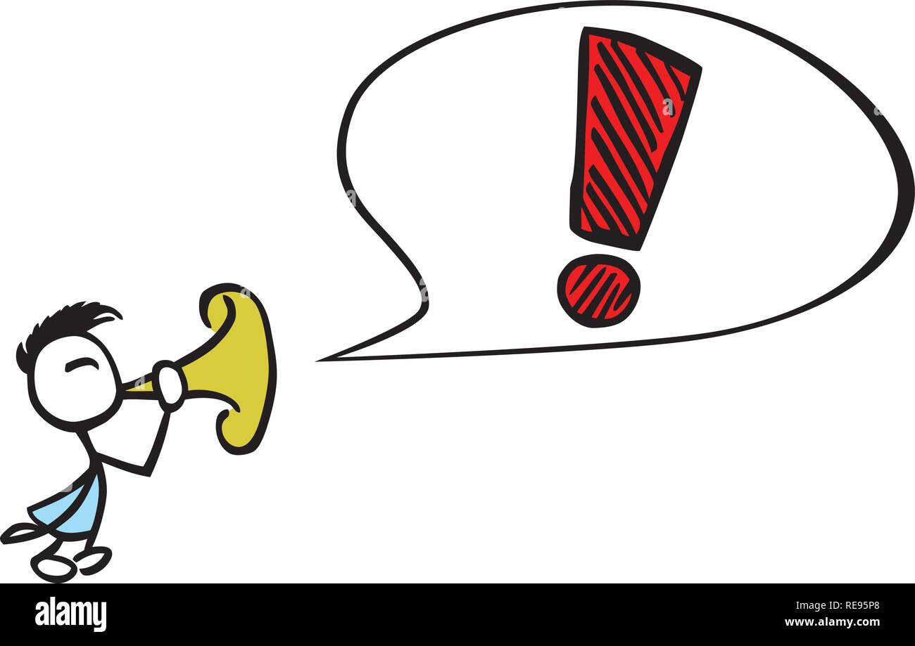 Exclamation mark white in Stock Vector Images - Alamy