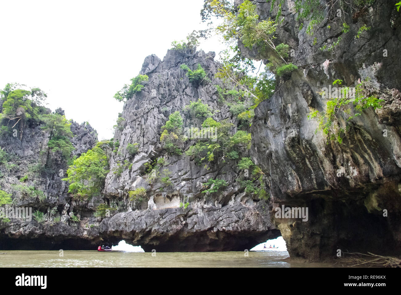 The nature of the coast of Thailand, cliffs near the sea, coastline and ...