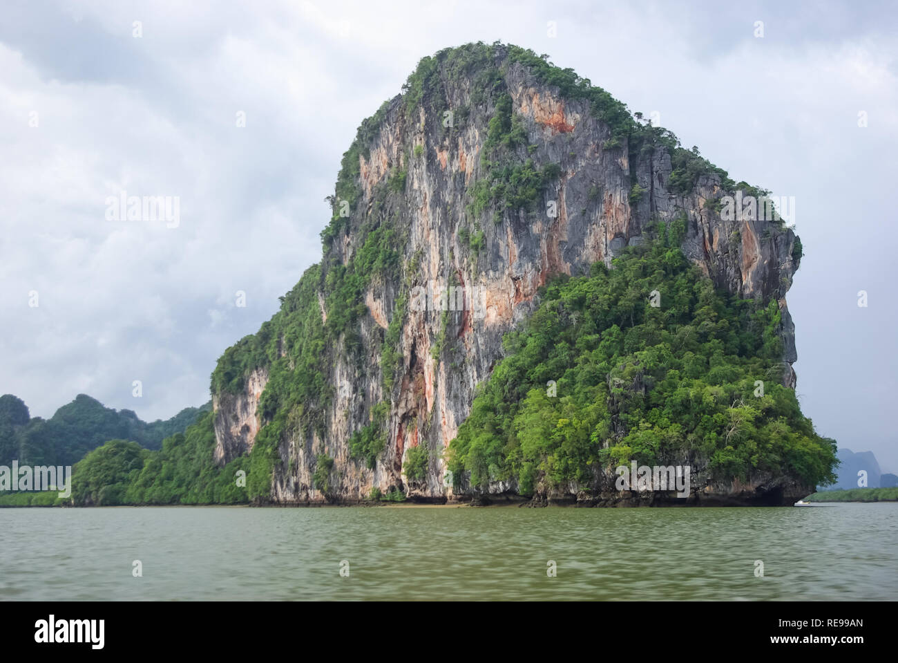 The nature of the coast of Thailand, cliffs near the sea, coastline and ...