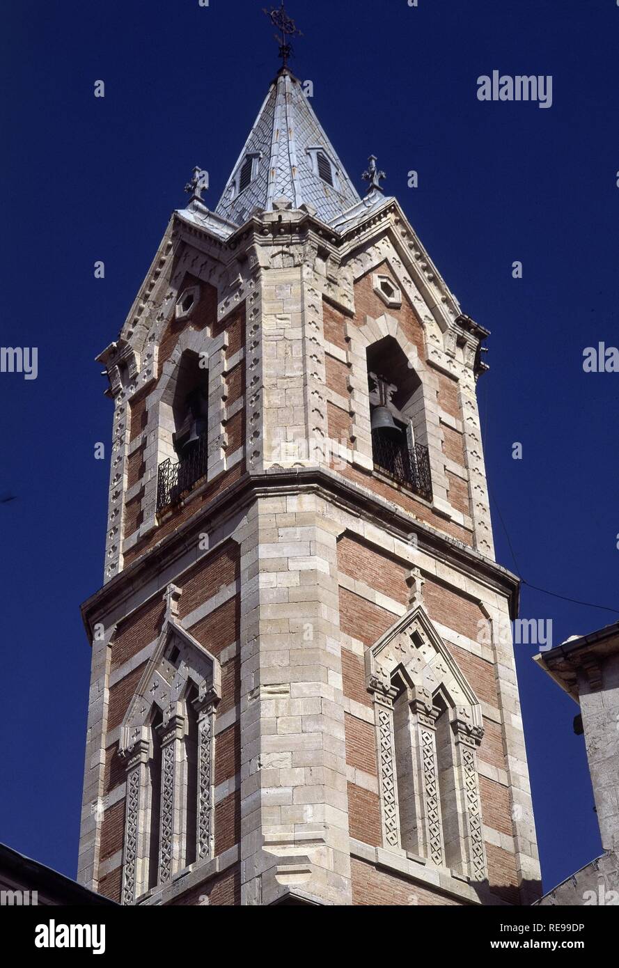 TORRE DE IGLESIA. Location: EXTERIOR. BASIN. CUENCA. SPAIN Stock Photo ...