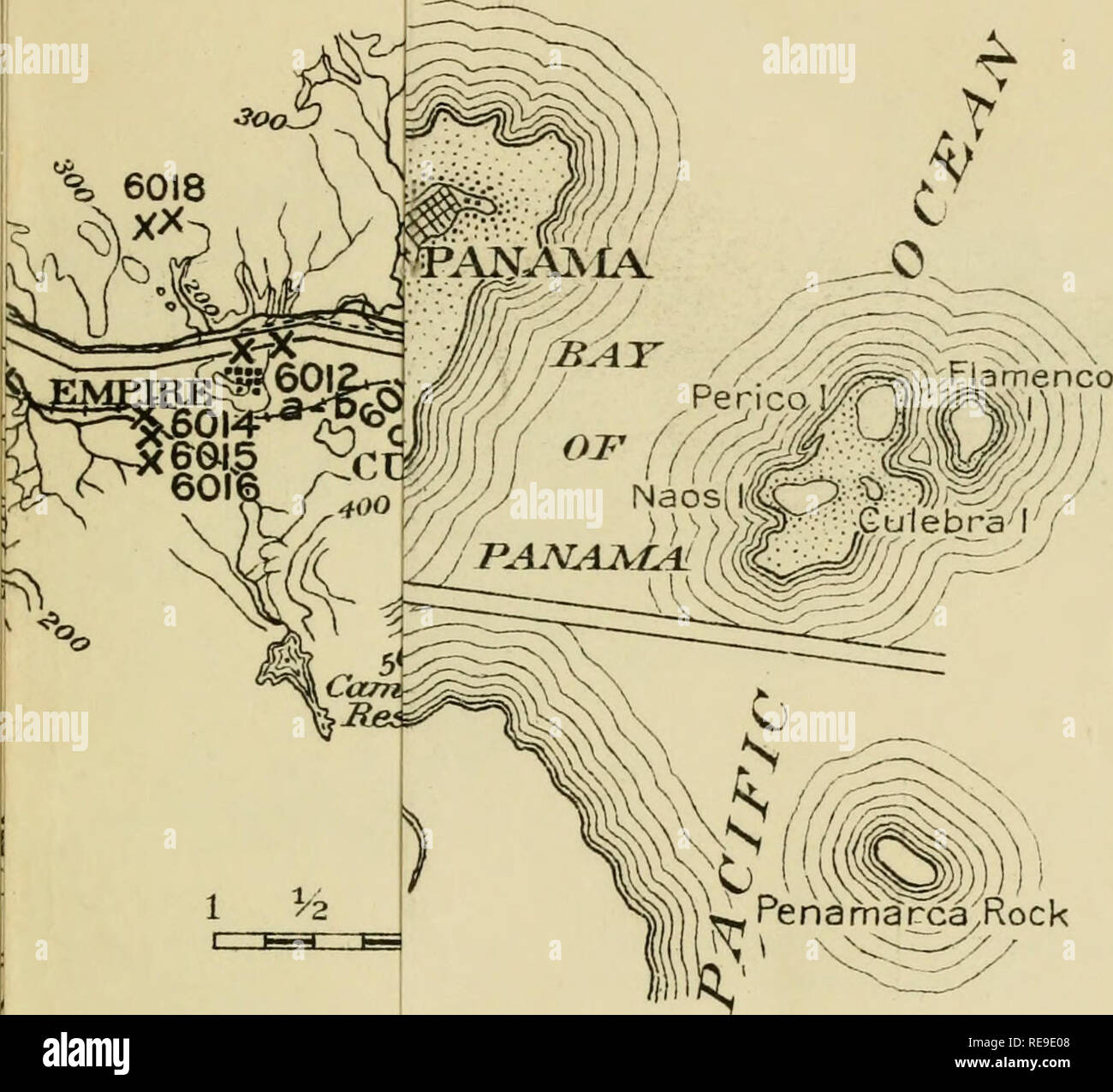 Map of the panama canal zone hi-res stock photography and images - Alamy