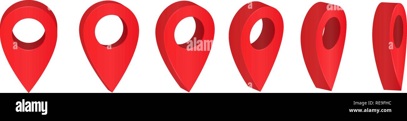 Pointer mark on the map isometric icon. Map navigation 3d pins Stock Vector Image & Art - Alamy