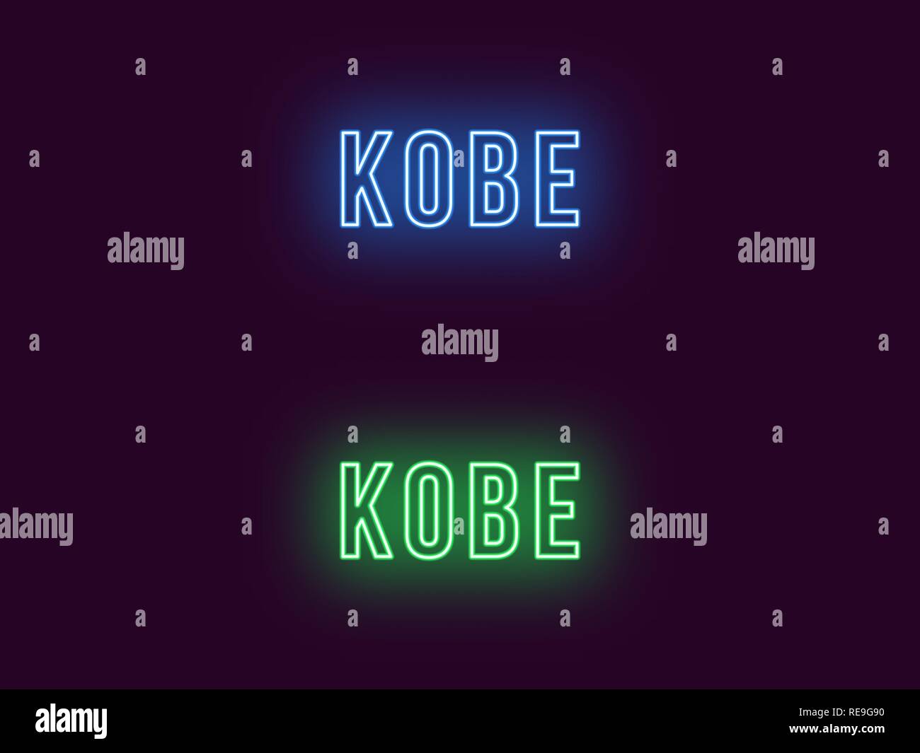 Kobe lettering Stock Vector Images - Alamy