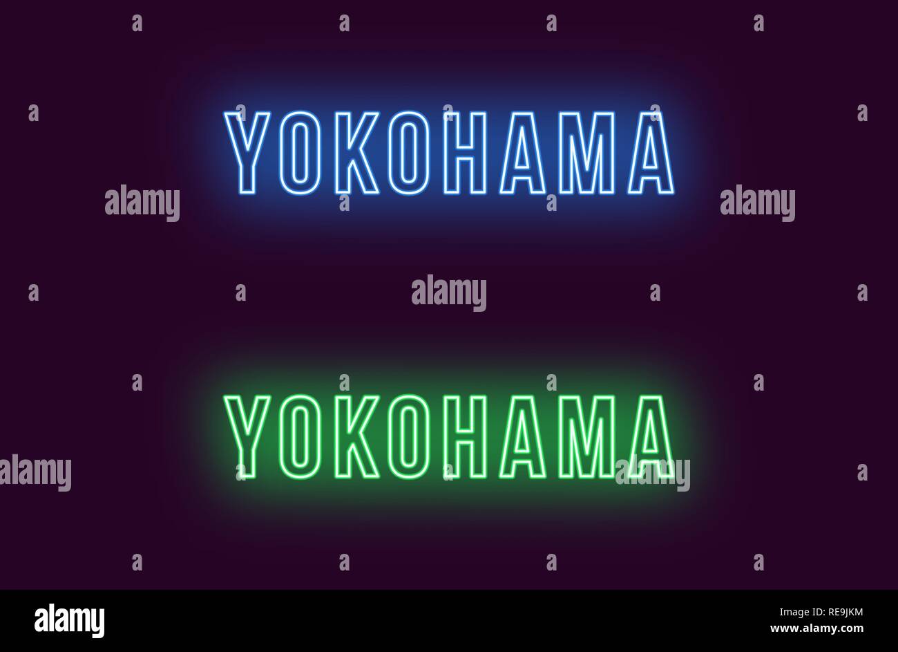 Blue light yokohama Stock Vector Images - Alamy