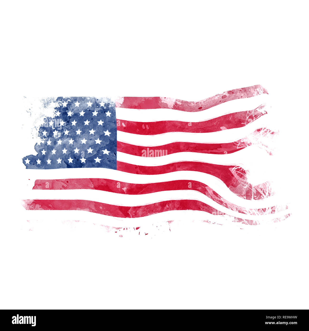 Brush stroke flag Cut Out Stock Images & Pictures - Alamy