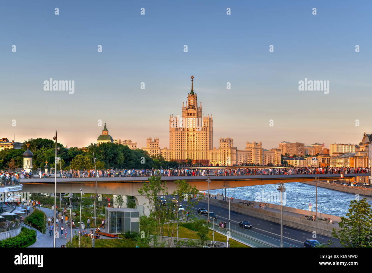 Moscow, Russia - Jun 23, 2018: Kotelnicheskaya Embankment Building, an ...