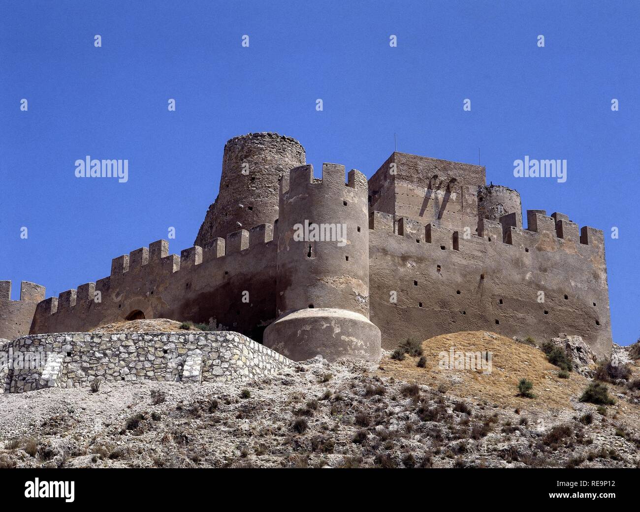 VISTA. Location: CASTILLO. Biar. Alicante. SPAIN Stock Photo - Alamy