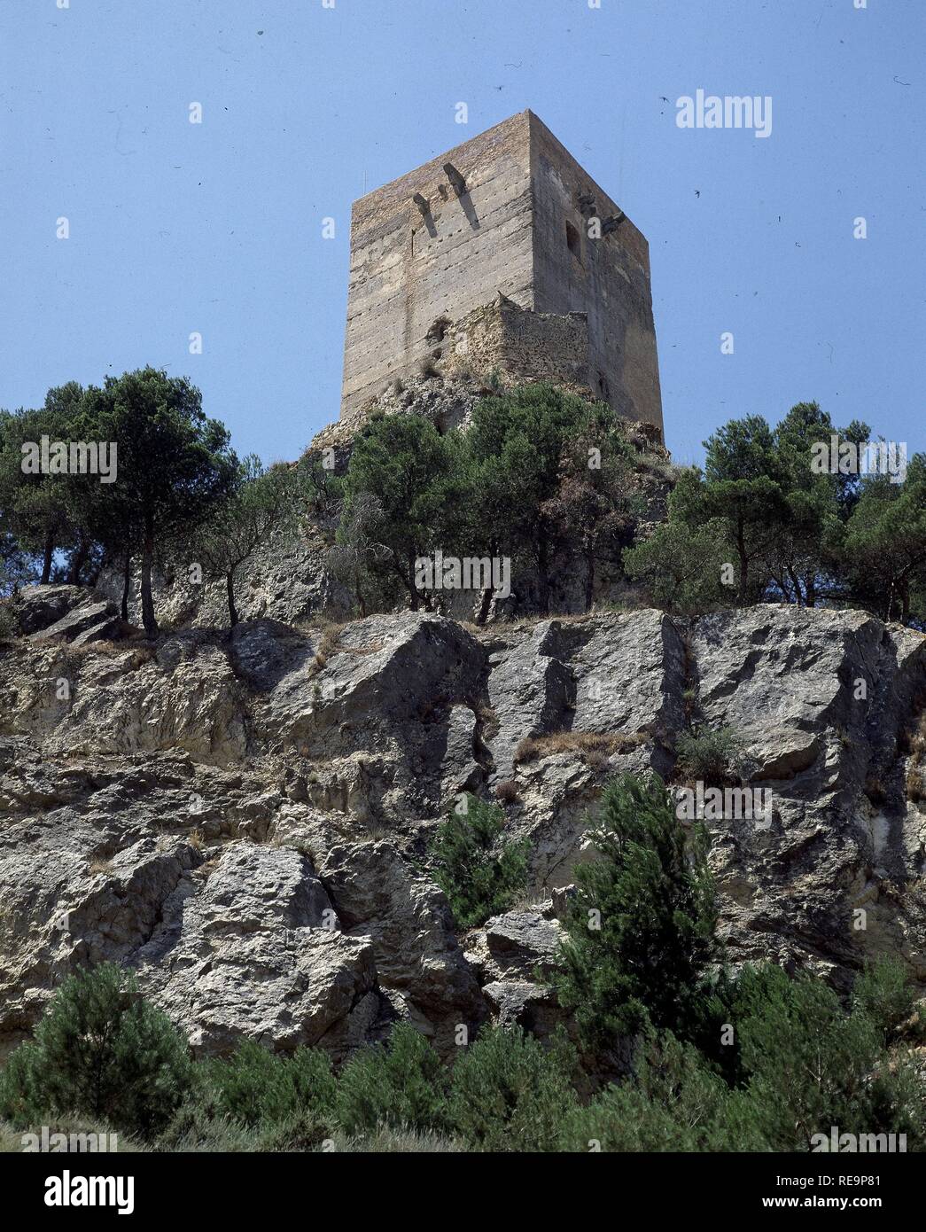 TORRE. Location: CASTILLO. Biar. Alicante. SPAIN Stock Photo - Alamy