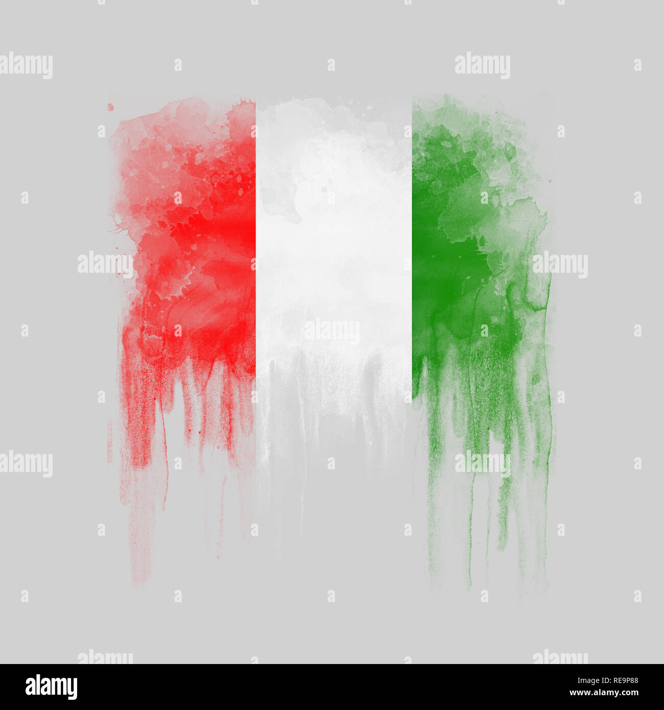 Watercolor flag of Italy. Art painted Italy national flag Stock Photo ...