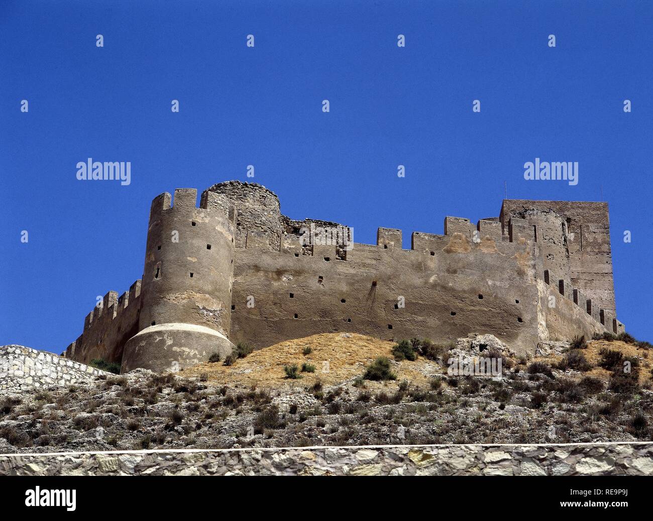 VISTA. Location: CASTILLO. Biar. Alicante. SPAIN Stock Photo - Alamy