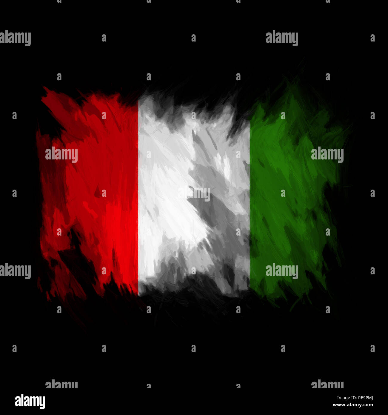 Watercolor illustration italy flag hi-res stock photography and images ...