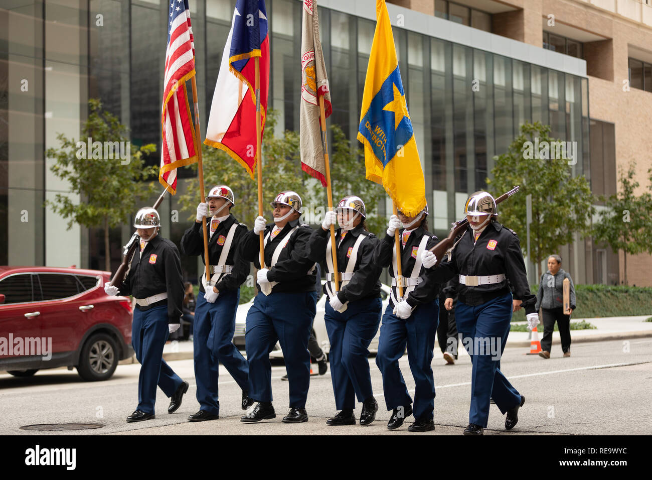 Houston, Texas, USA - November 11, 2018: The American Heroes Parade ...