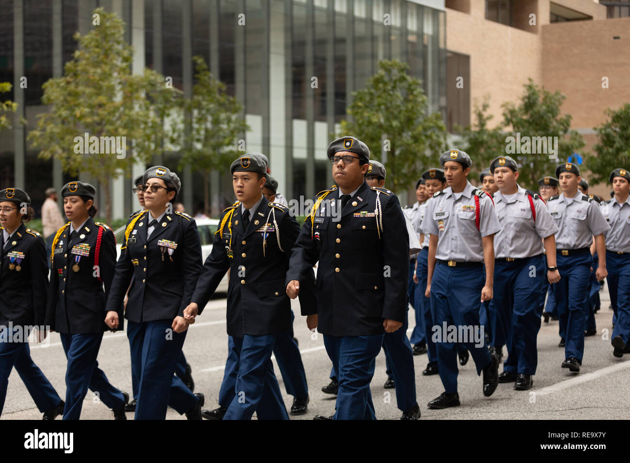 Houston, Texas, USA - November 11, 2018: The American Heroes Parade ...