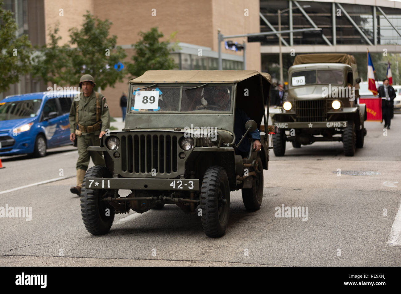 Houston, Texas, USA - November 11, 2018: The American Heroes Parade, A ...