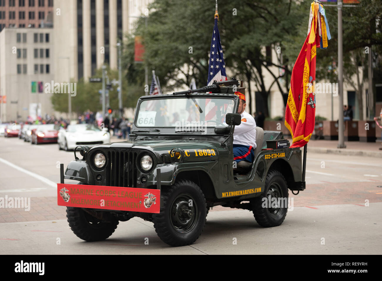 Houston, Texas, USA - November 11, 2018: The American Heroes Parade, A ...