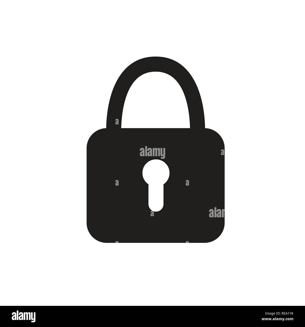 Lock vector icon on white isolated background Stock Vector Image & Art ...