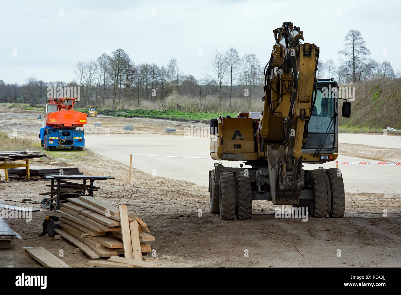 KOWALEWO, KUJAWSKO-POMORSKIE/POLAND - NOVEMBER 11, 2017 - Construction ...