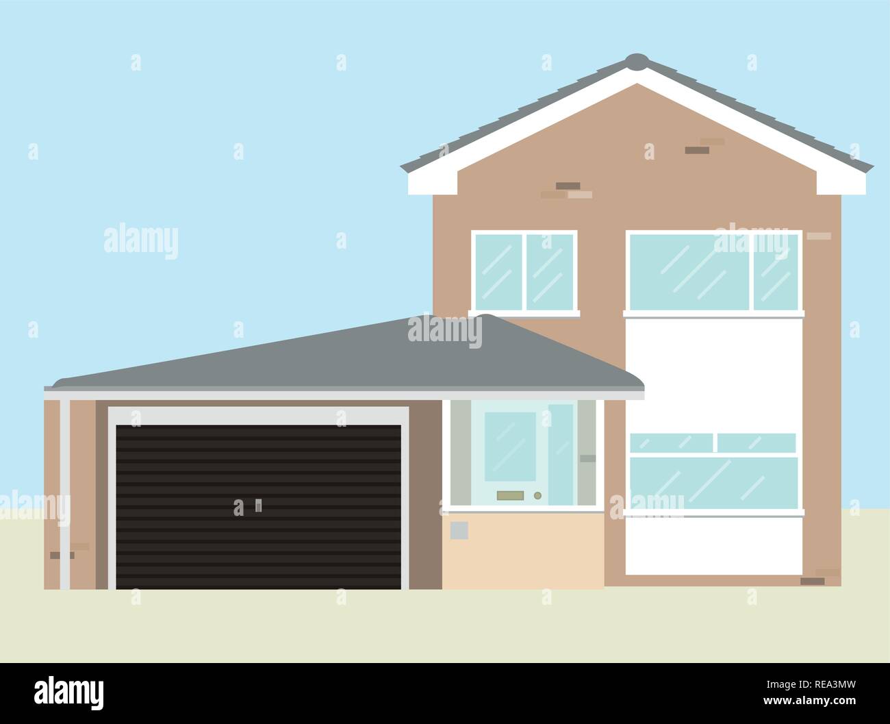 Typical uk house Stock Vector Images - Alamy