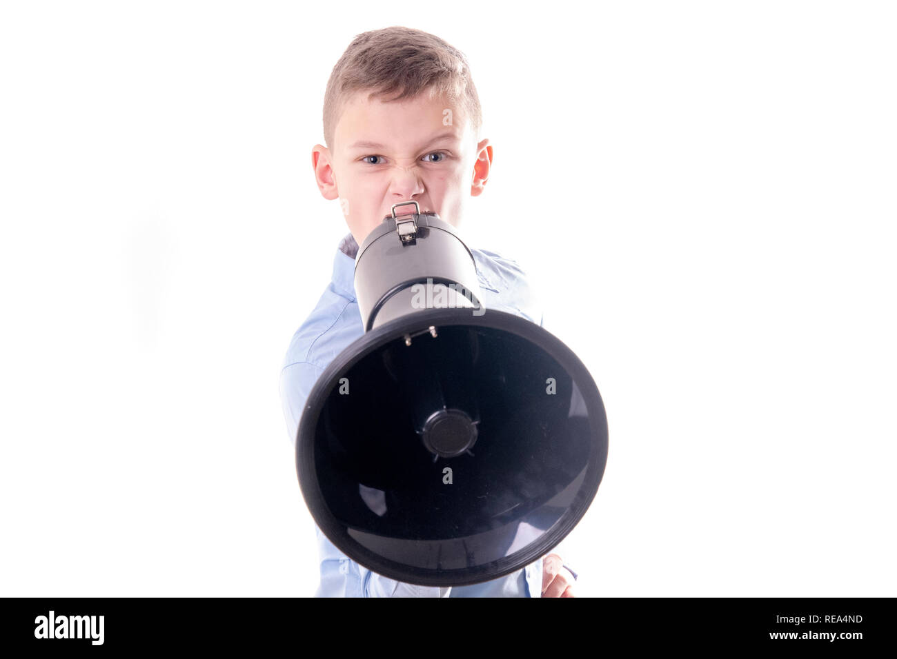 Baby with megaphone hi-res stock photography and images - Alamy