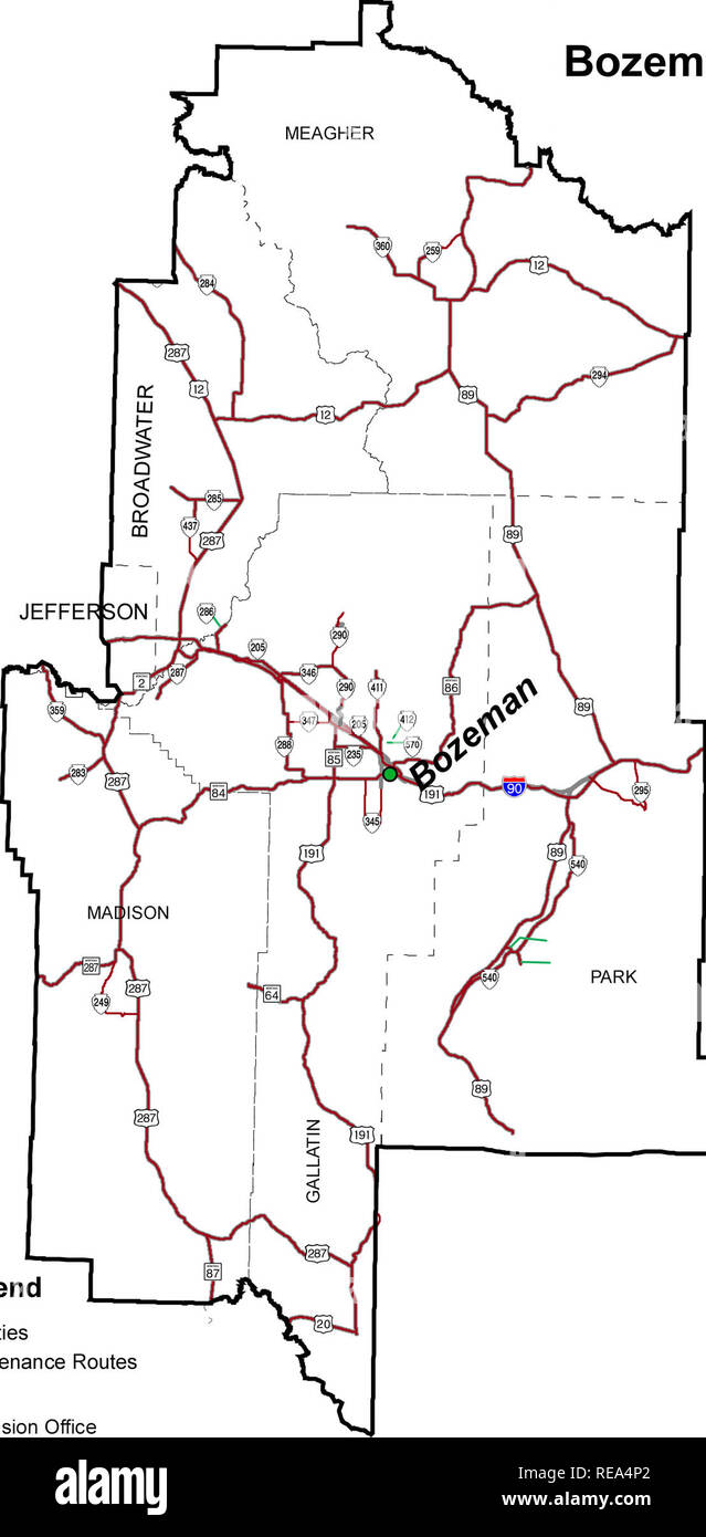 Bozeman map hi-res stock photography and images - Alamy