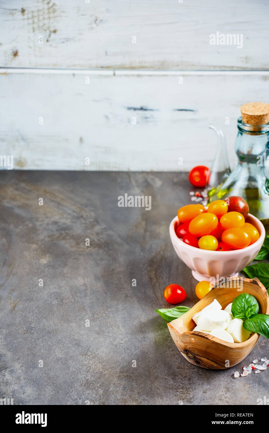 Italian salad. Mediterranean salad. Italian cuisine. Mediterranean ...