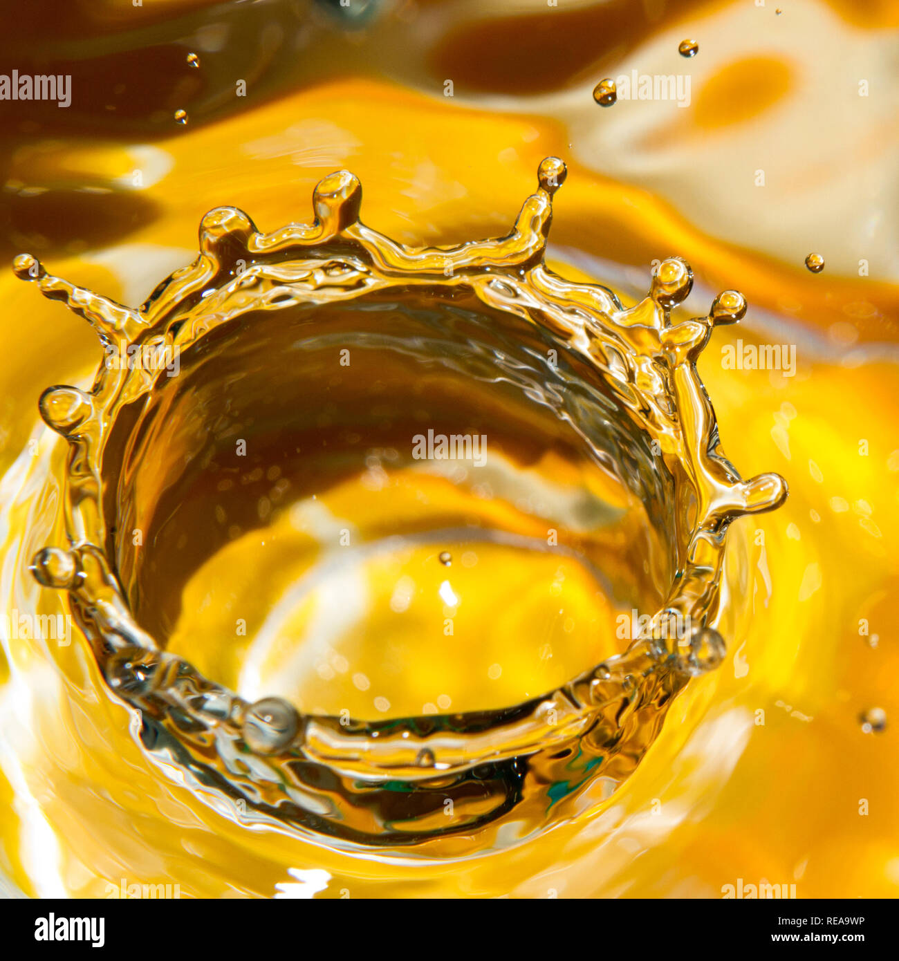 Water Drop - Splash from a water drop is frozen in time Stock Photo - Alamy