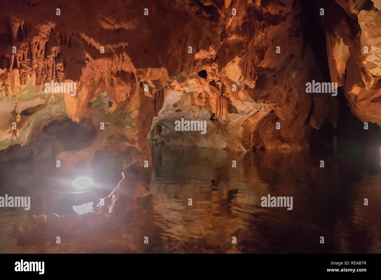 Diros water caves, abandoned in human habitation in 4 BC after an ...