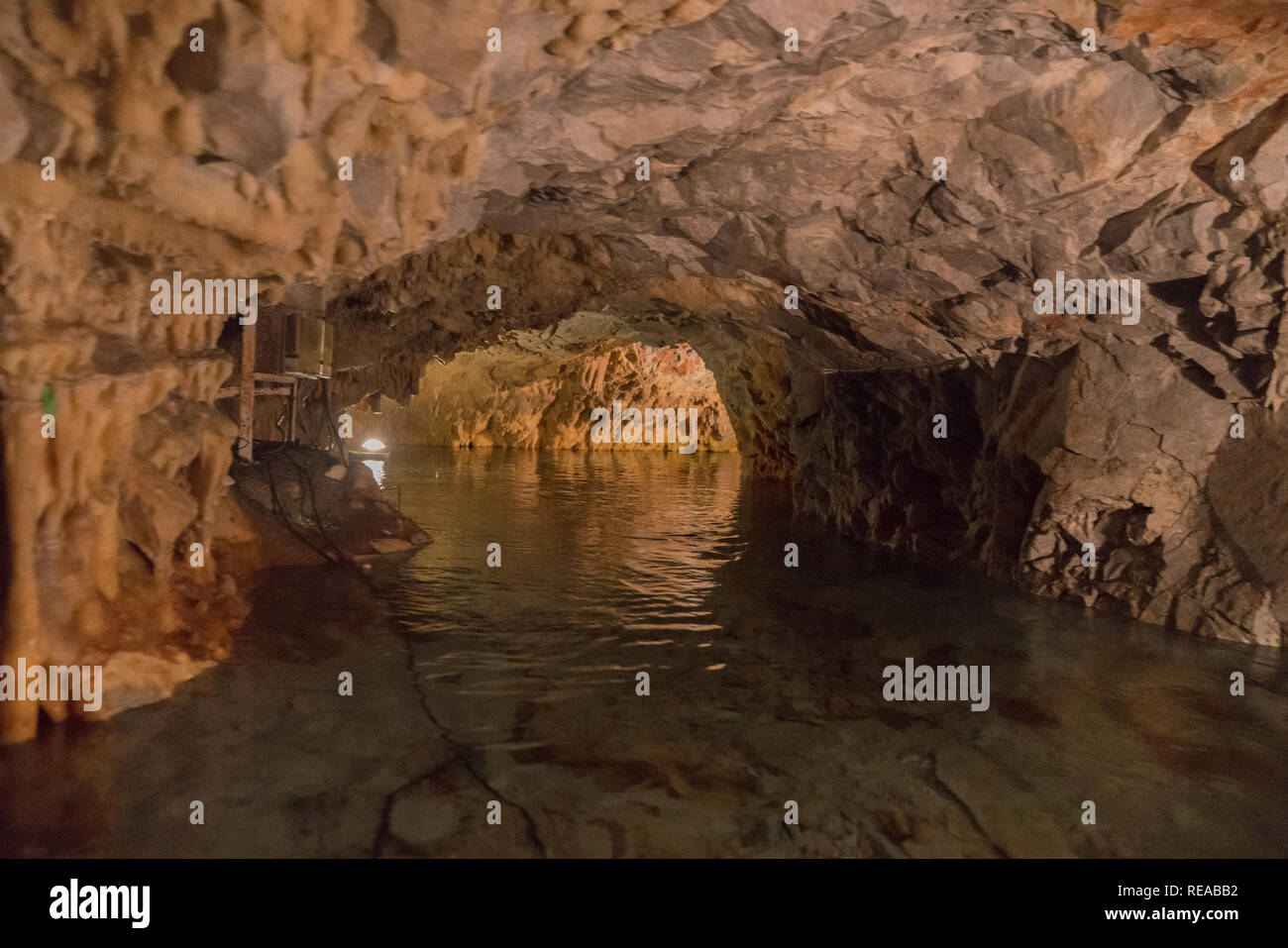 Diros water caves, abandoned in human habitation in 4 BC after an ...