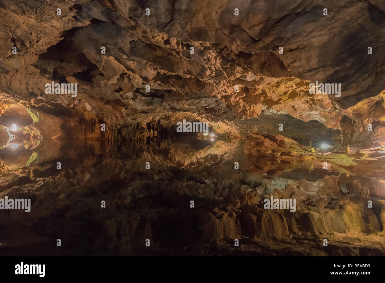 Diros water caves, abandoned in human habitation in 4 BC after an ...