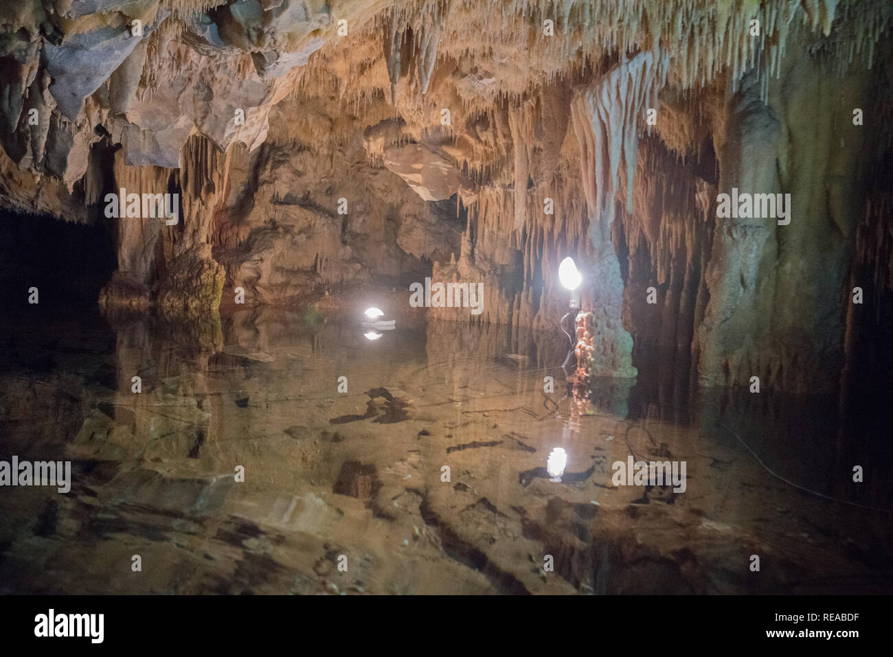 Diros water caves, abandoned in human habitation in 4 BC after an ...