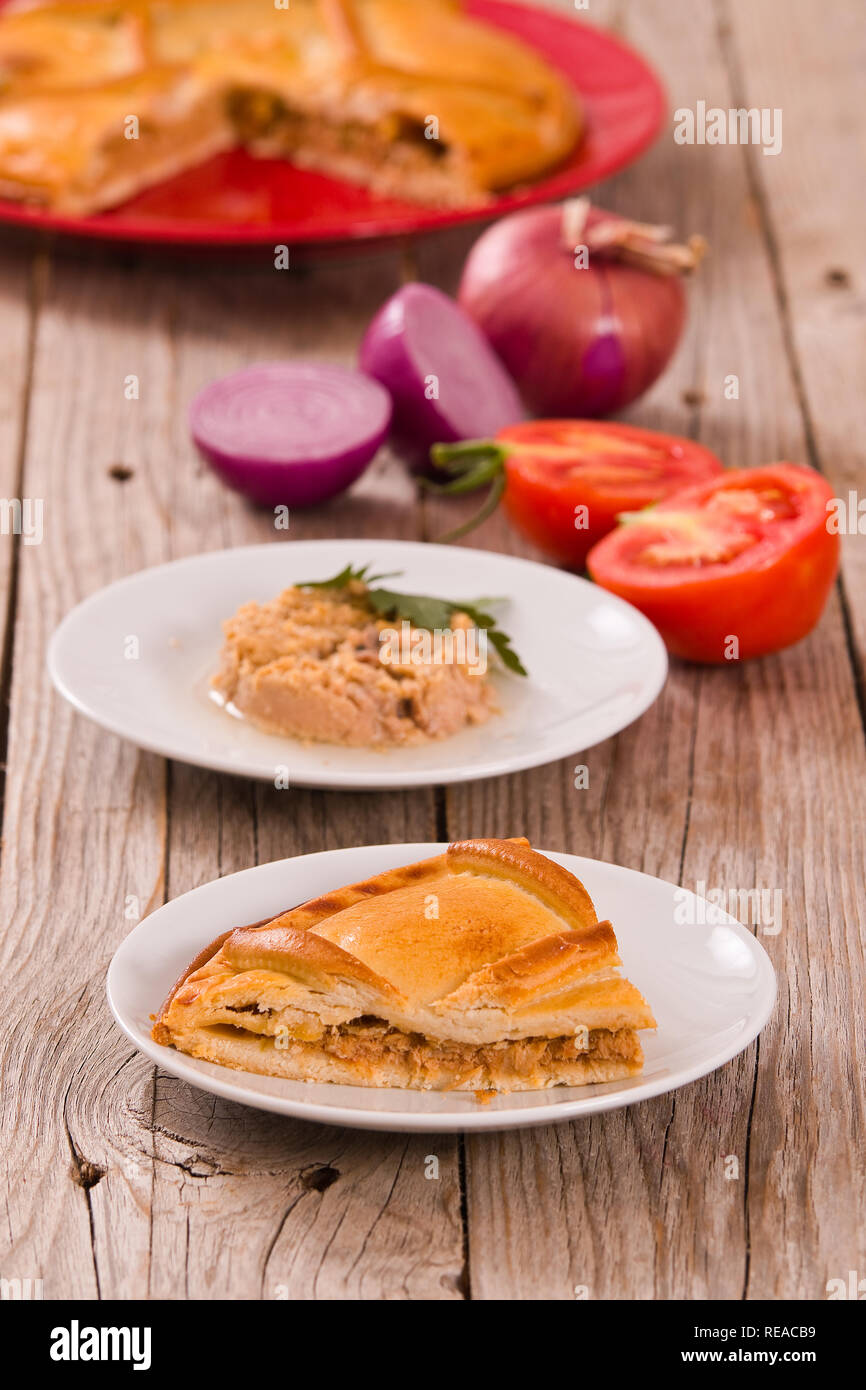 Spanish tuna pie Stock Photo - Alamy
