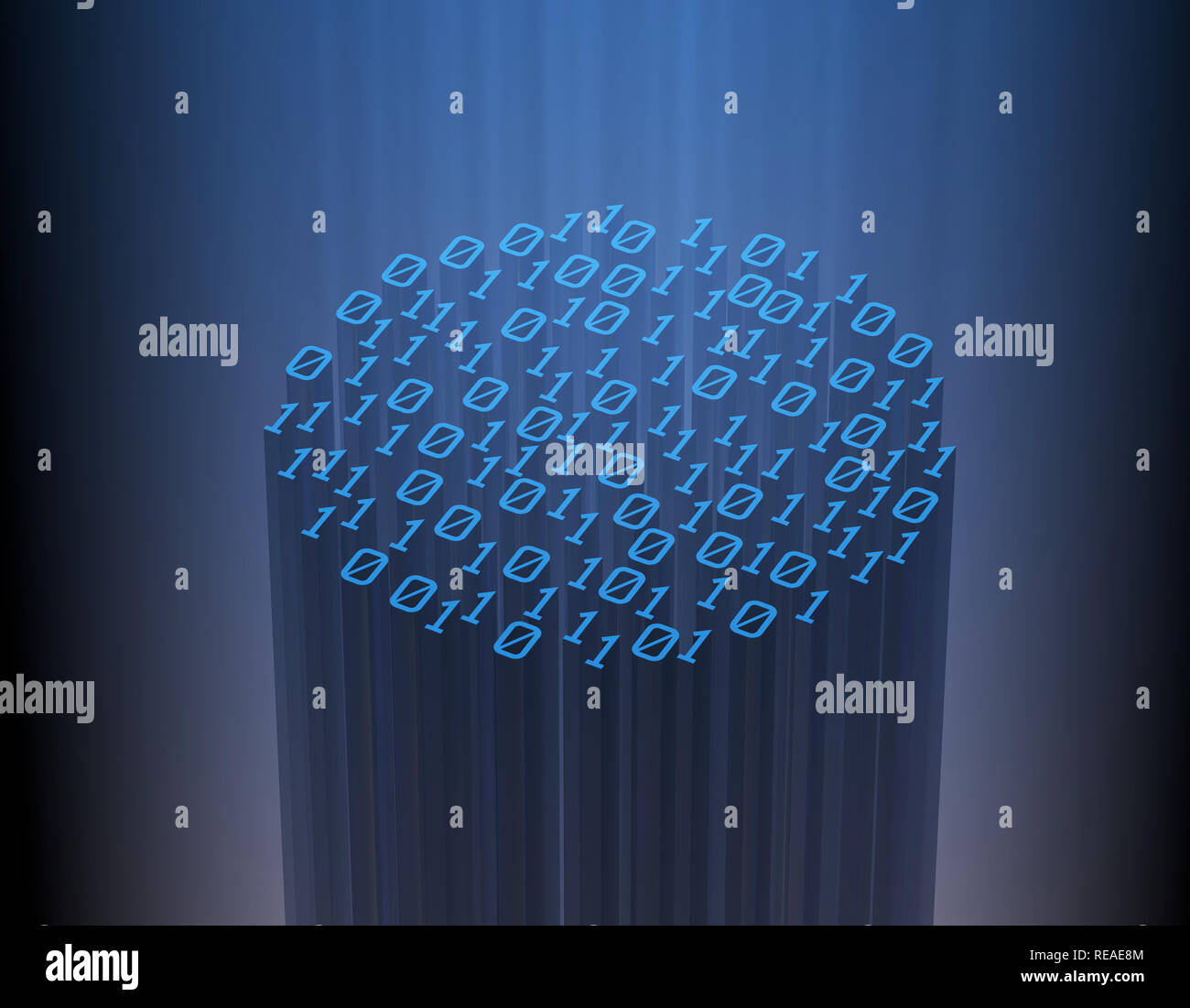 Network digital binary technology, programming and network code, data ...