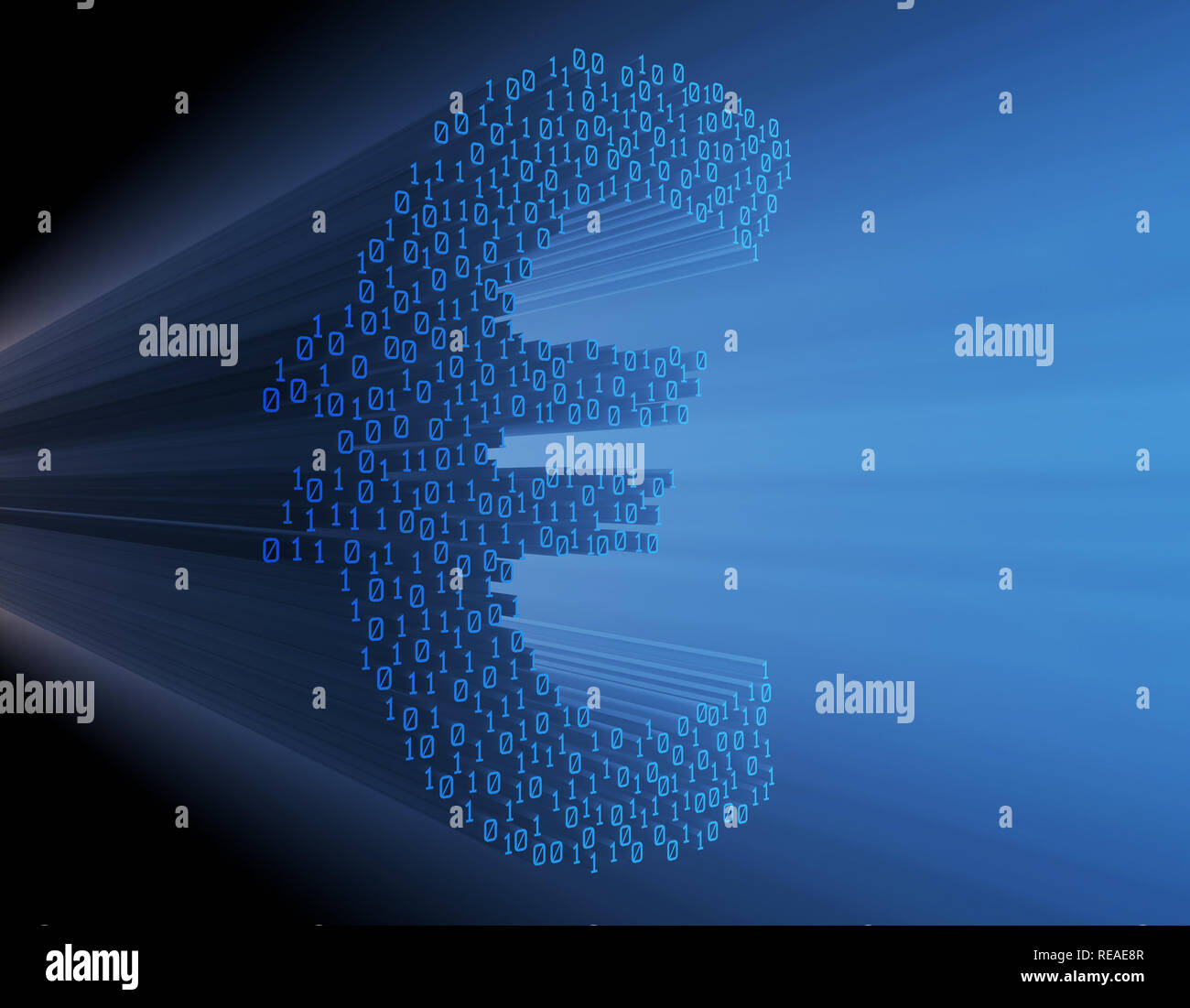 Network digital binary technology, programming and network code, data ...