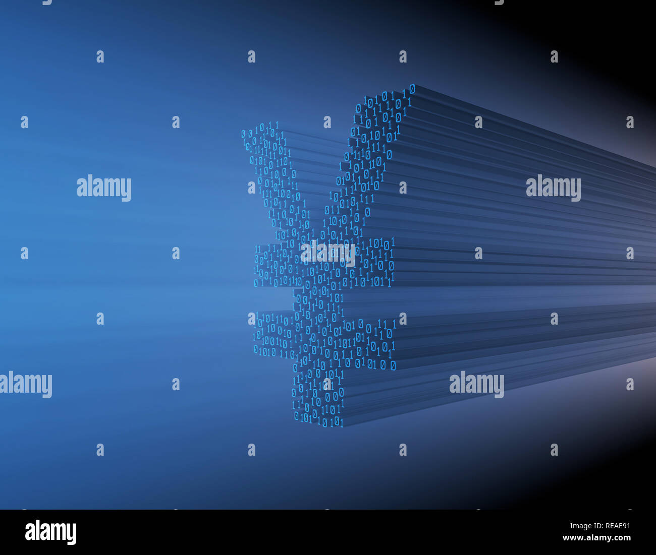 Network Digital Binary Technology Programming And Network Code Data Transmissionrenminbi
