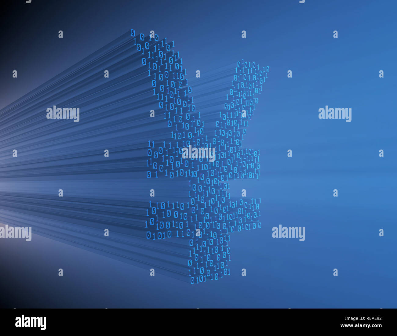 Network Digital Binary Technology Programming And Network Code Data Transmissionrenminbi