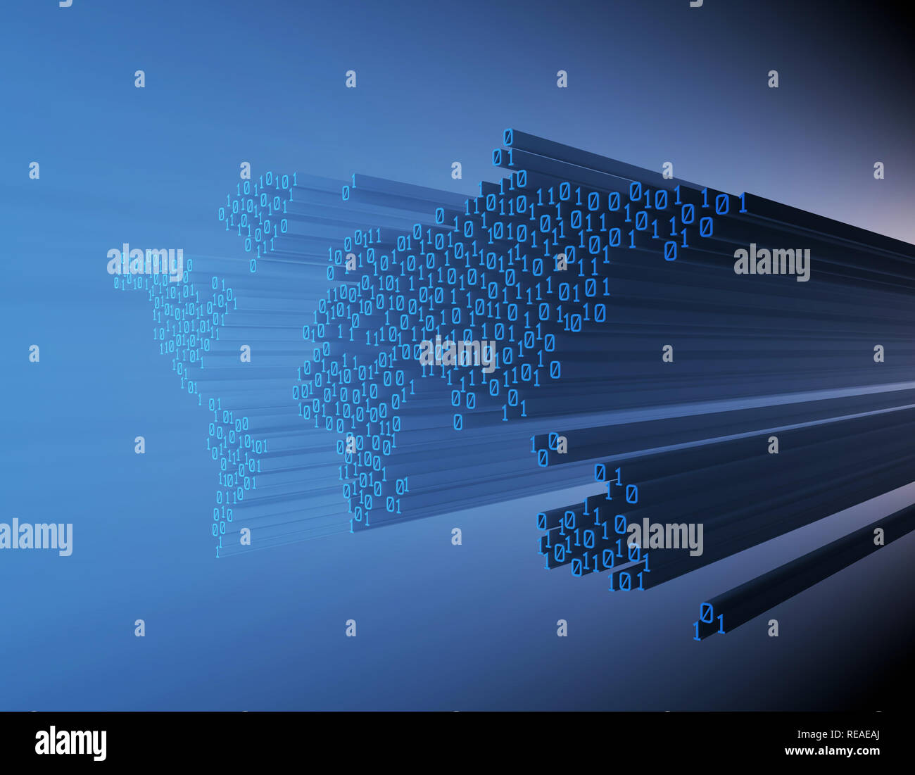 Network digital binary technology, programming and network code, data ...