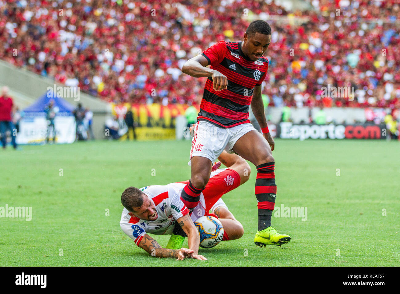 Rio De Janeiro, Brazil. 20th Jan, 2019. Ball match during Flamengo vs ...