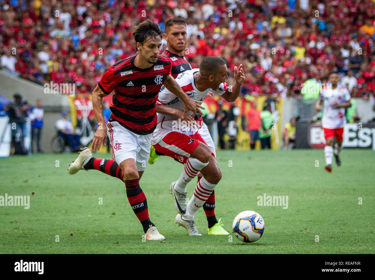Rio De Janeiro, Brazil. 20th Jan, 2019. Ball match during Flamengo vs ...