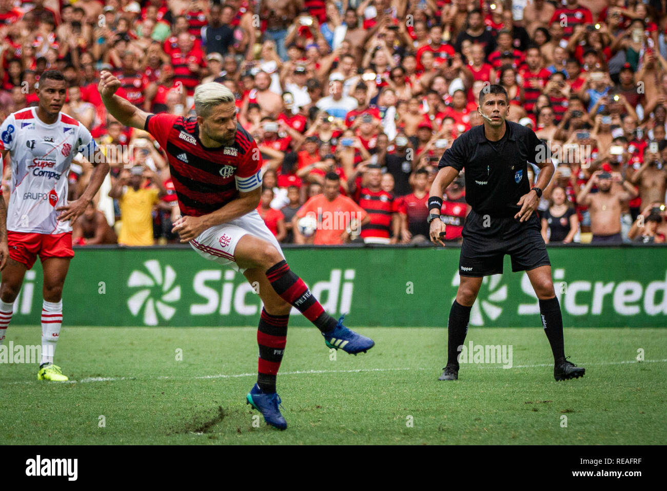 Rio De Janeiro, Brazil. 20th Jan, 2019. Ball match during Flamengo vs ...