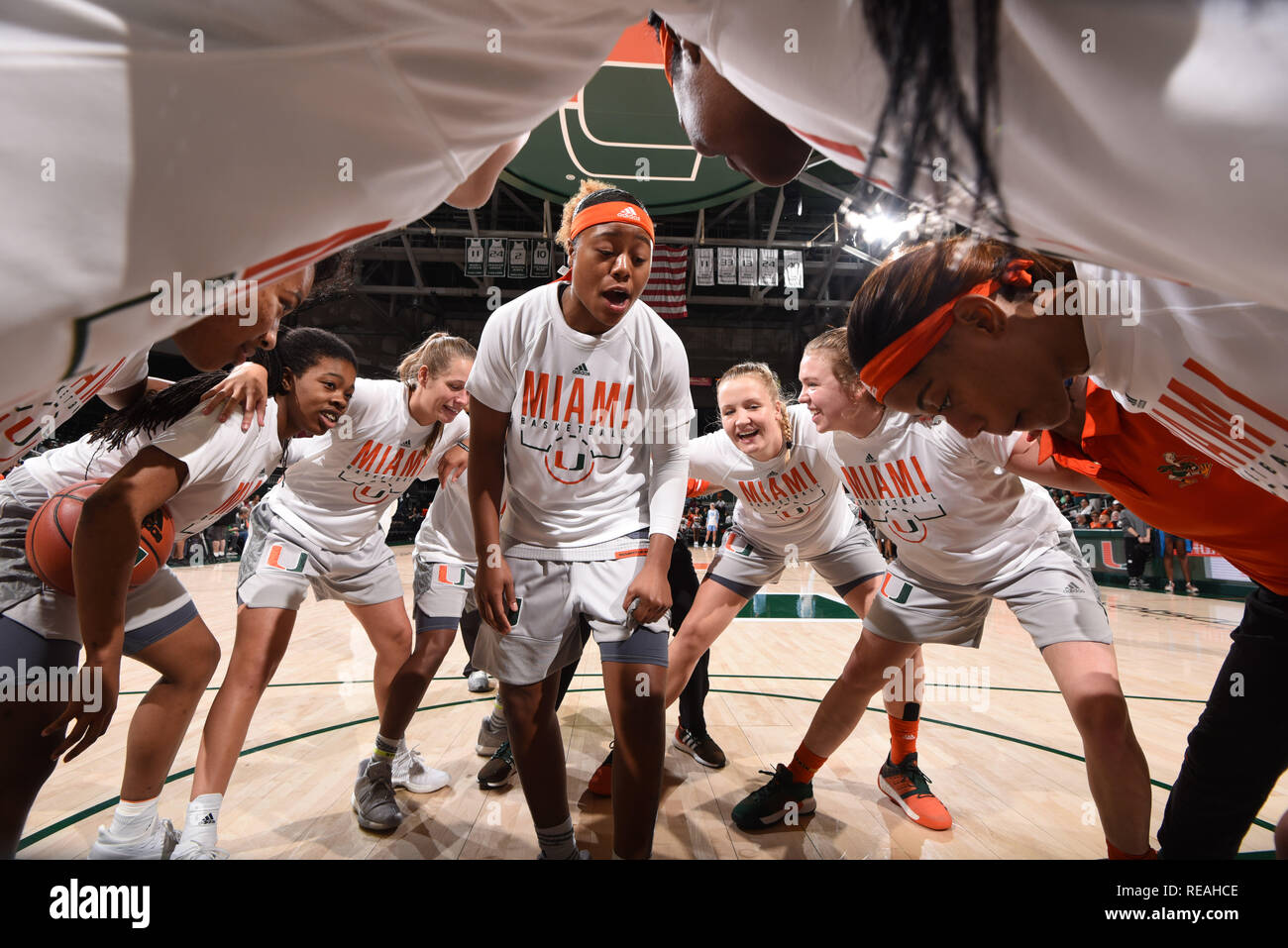 Coral Gables, Florida, USA. 20th Jan, 2019. Taylor Mason #13 of Miami ...