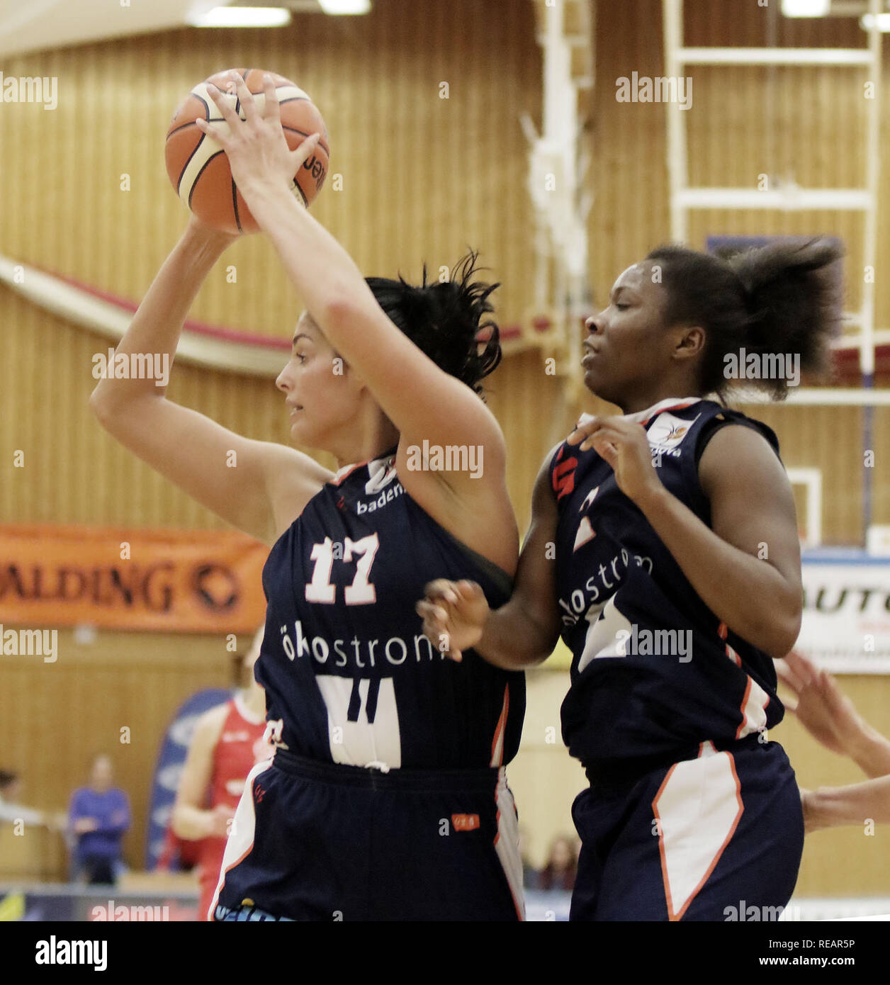 Wasserburg, Germnany. 20th Jan, 2019. from left Ann CARON-GOUDREAU ...