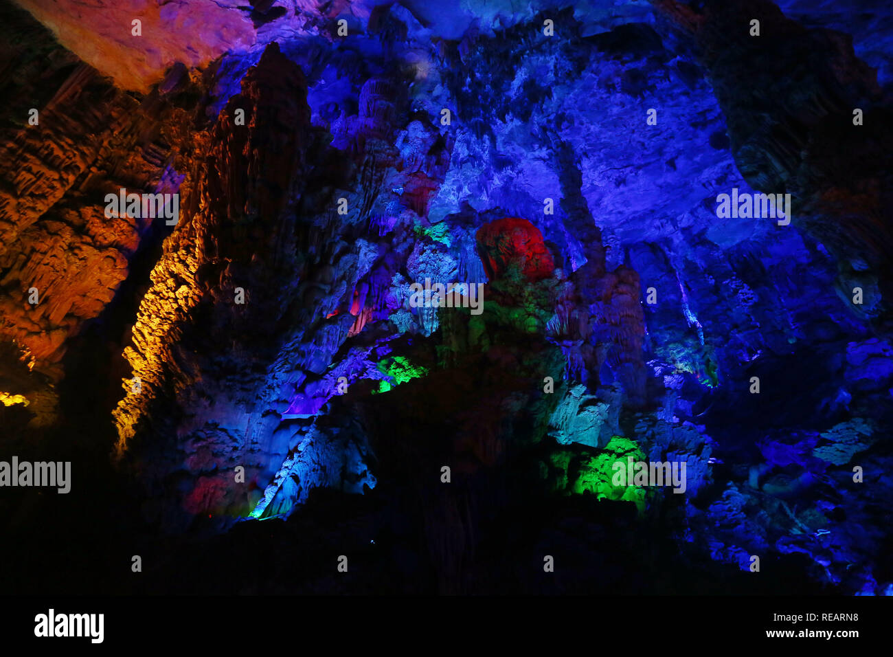 January 21, 2019 - Guilin, Guilin, China - Guilin, CHINA-The Reed Flute ...